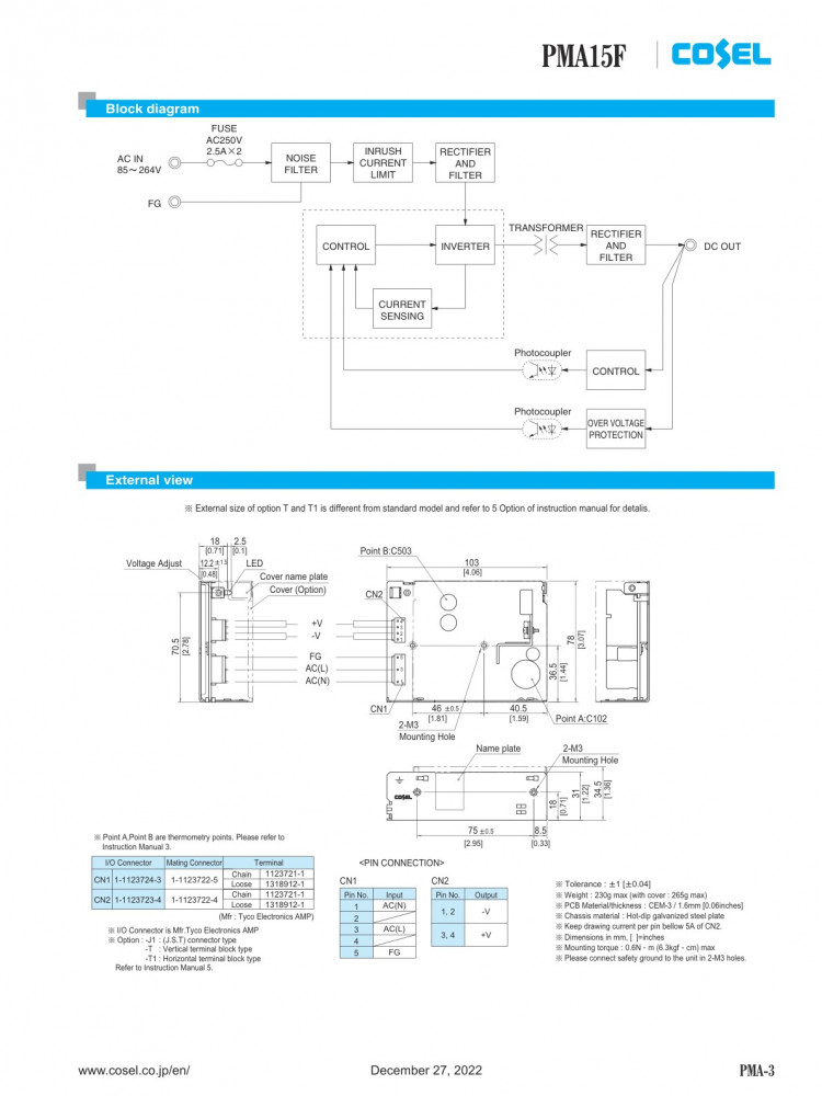 PMA series datasheet page 3