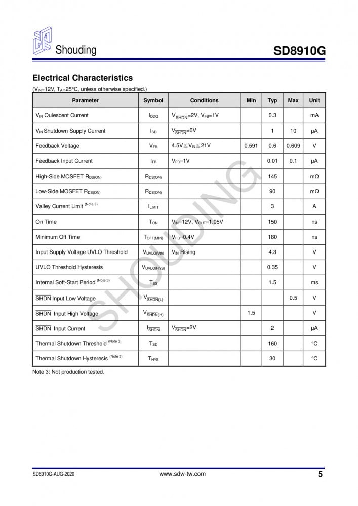 SD8910G datasheet page 5