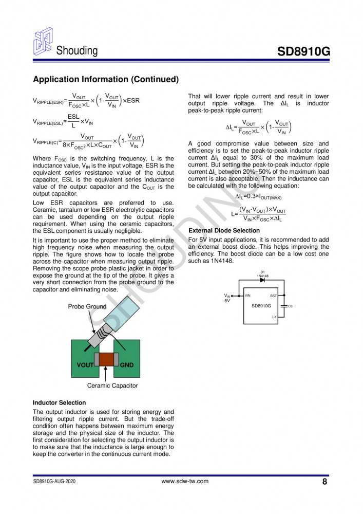SD8910G datasheet page 8