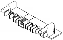 2.00mm, 3.00mm, 5.50mm, 7.50mm Pitch EXTreme Ten60Power Right-Angle Plug Assembly with Guide Pins, 6 Power Circuits, 25 Signal Circuits, 3 Power Circuits