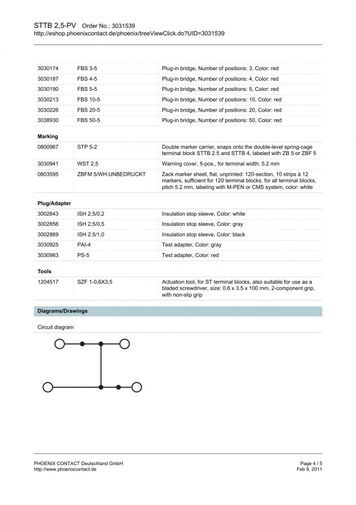 STTB 2,5-PV 3031539 technical document page 4