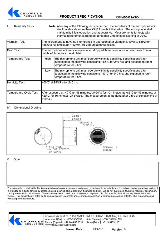 MB6022ASC-1L specification page 2
