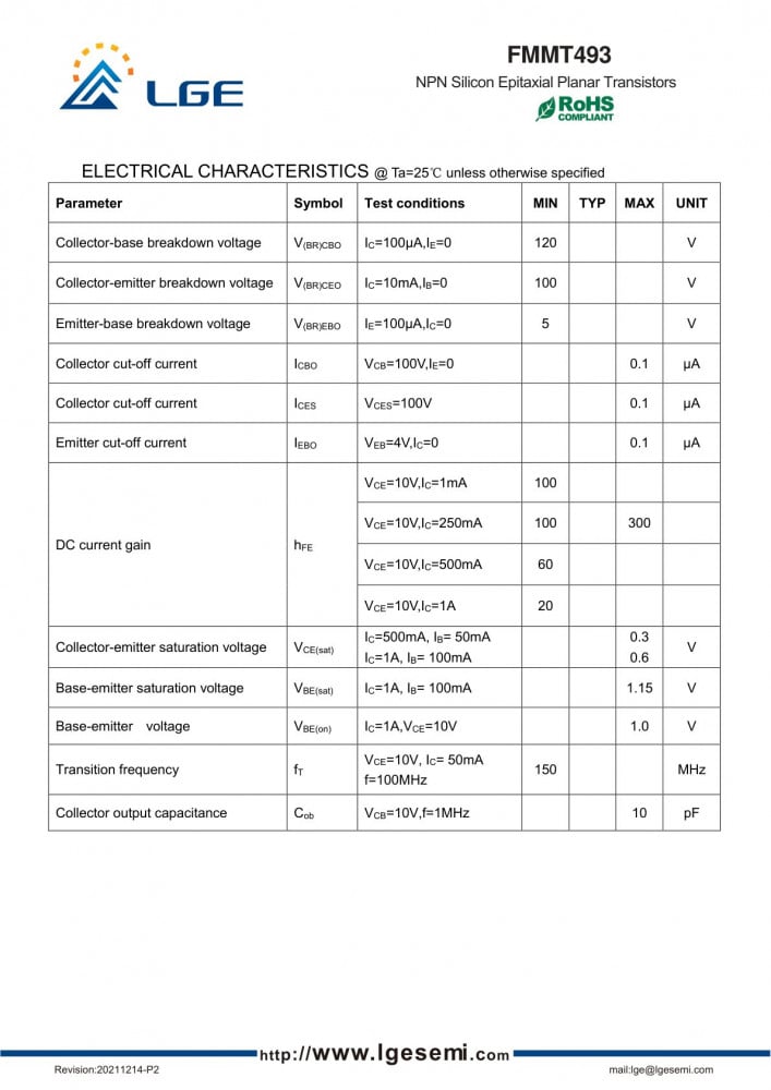 FMMT493 datasheet page 2