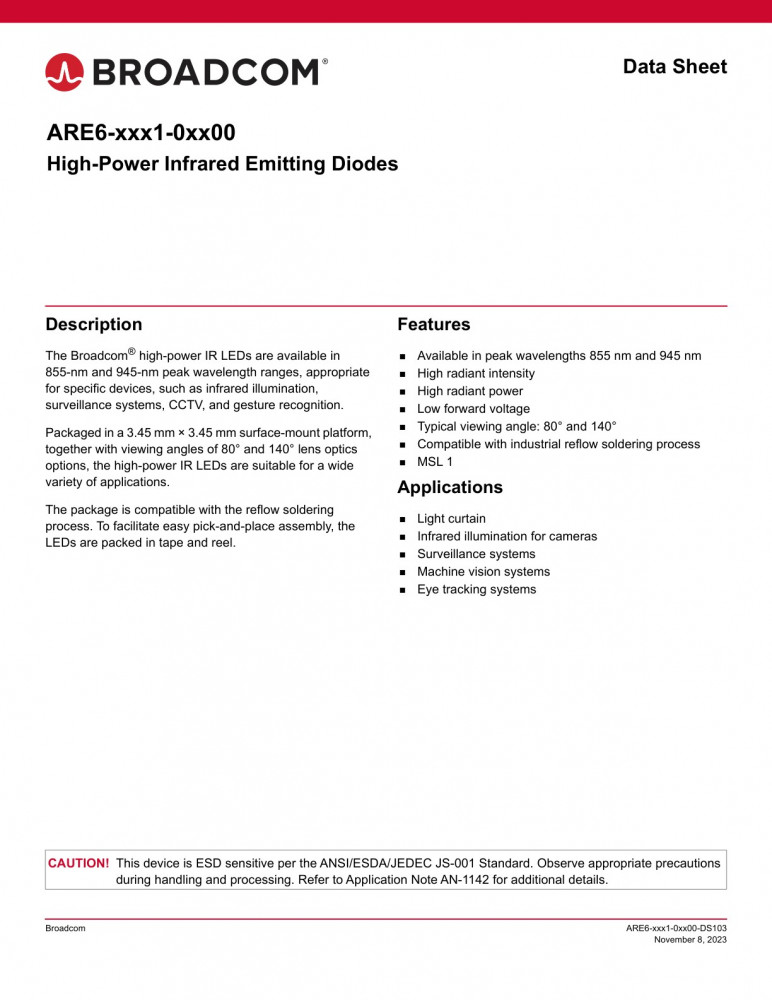 ARE6-85C1-0JL00 datasheet page 1