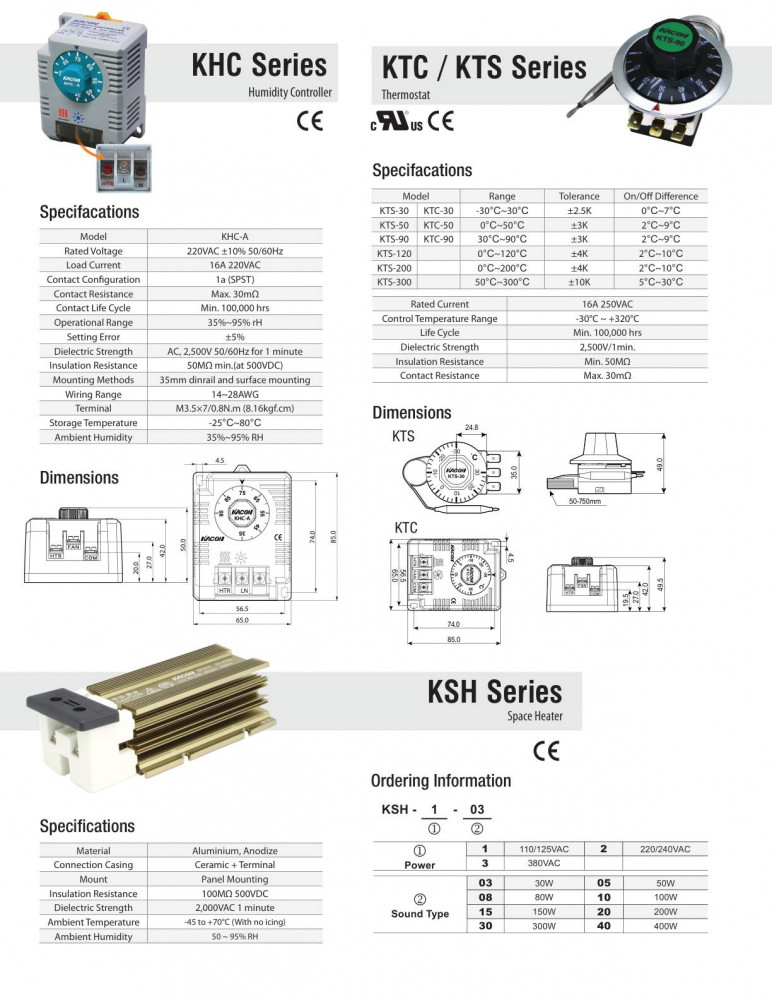 KTC / KTS Series technical document, page 1