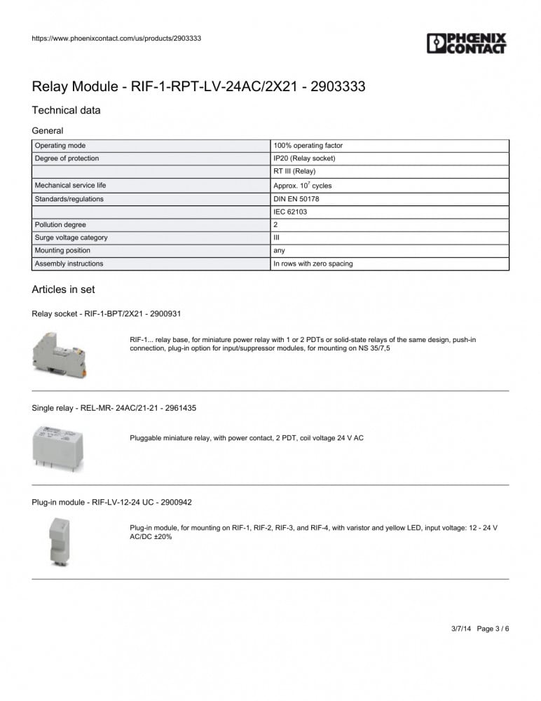Phoenix Contact 2903333 datasheet page 3