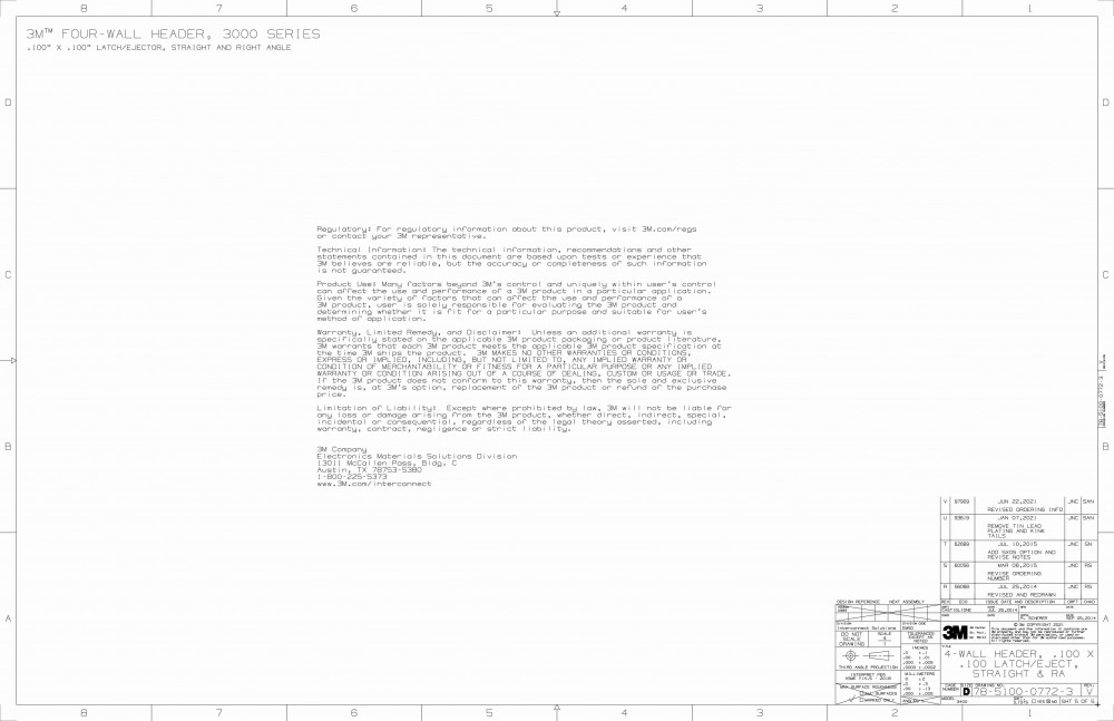 3M 3000 Series header datasheet page 5