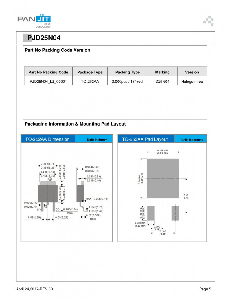 PJD25N04 datasheet page 5