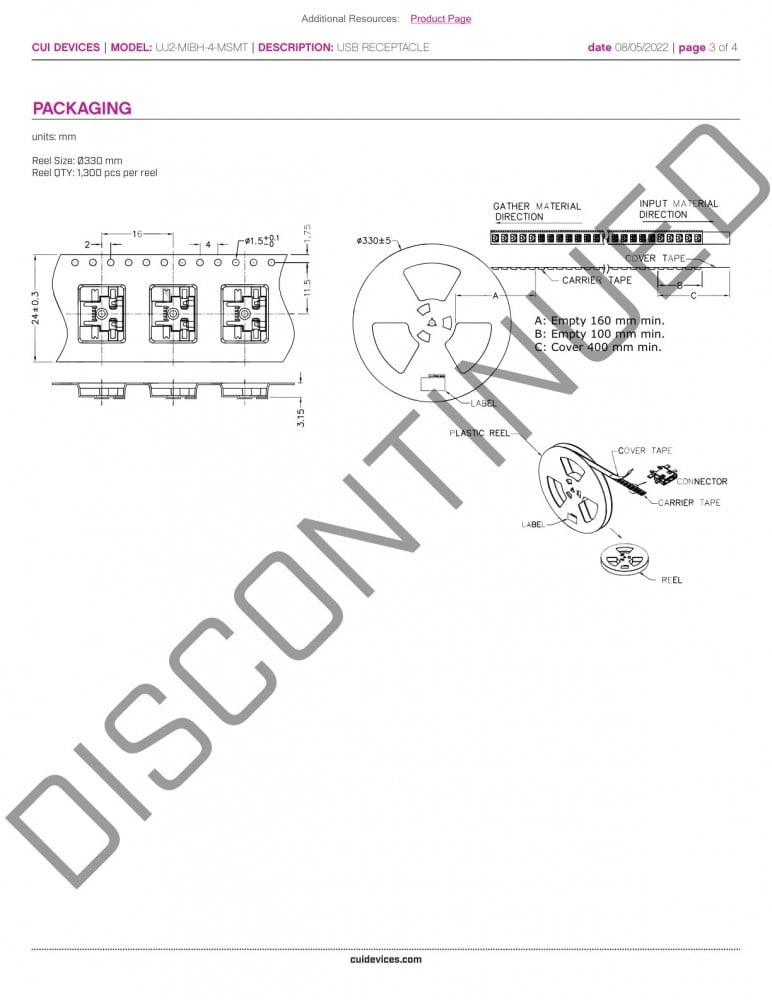UJ2-MIBH-4-MSMT-TR datasheet page 3