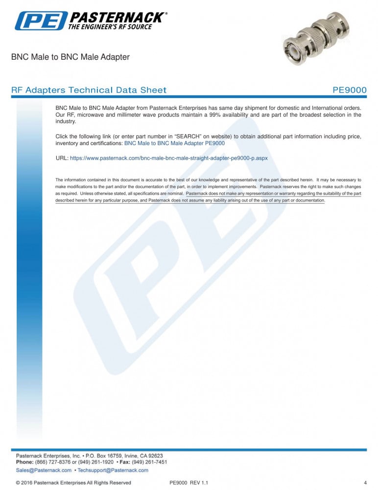 PE9000 technical document page 4