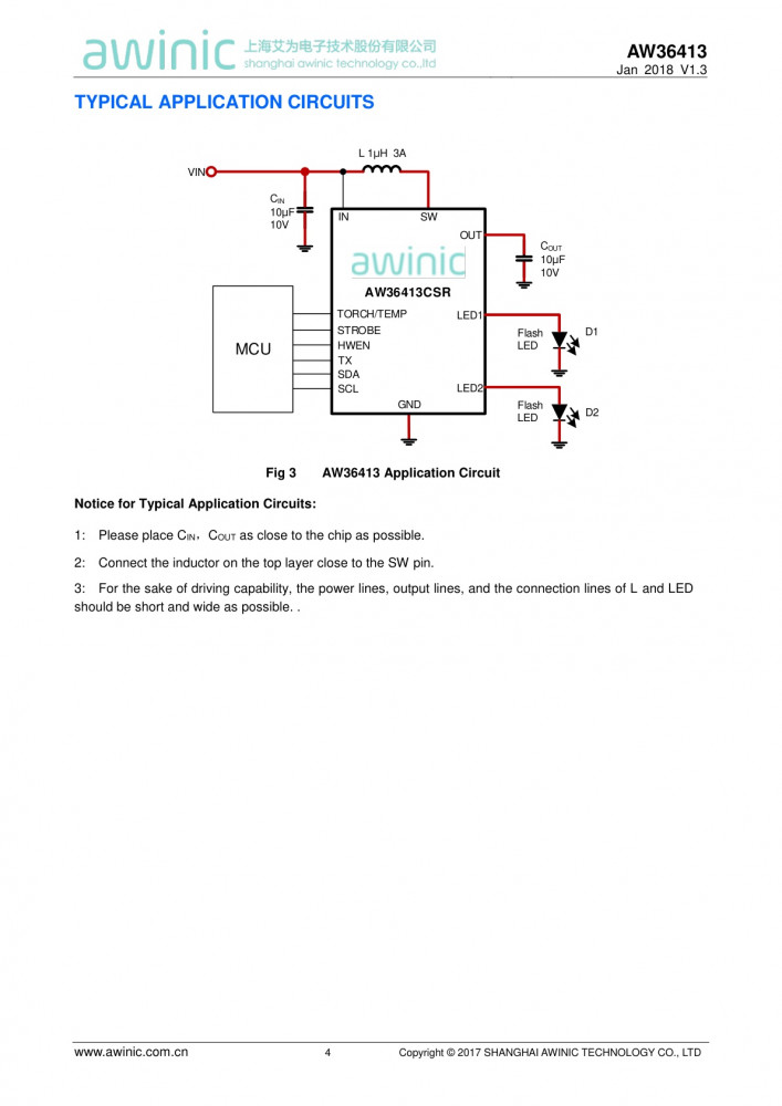 AW36413CSR datasheet page 4