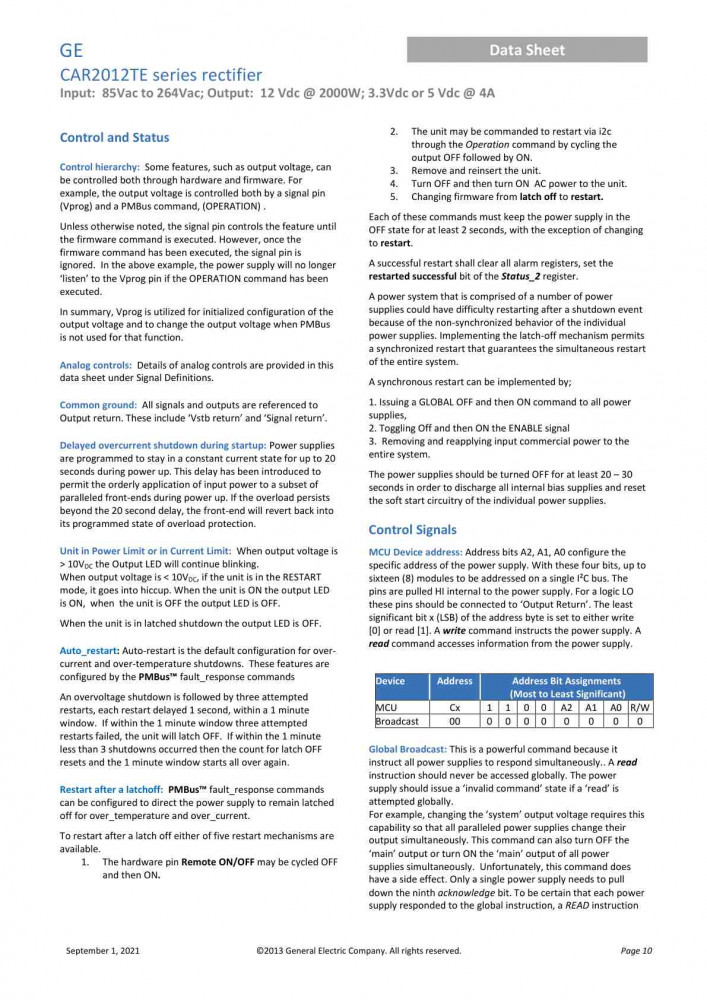 CAR2012TE technical document page 10