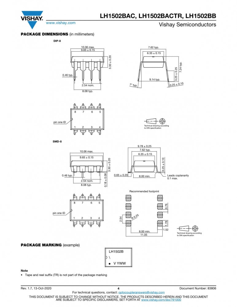 LH1502BB datasheet page 4