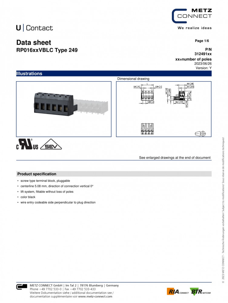 31249103 datasheet page 1