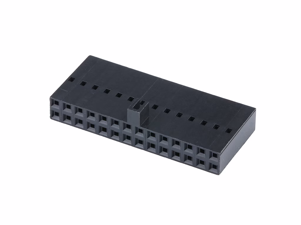 2.54mm Pitch SL Crimp Housing, Dual Row, Version B, Polarized, 28 Circuits, Black for sale