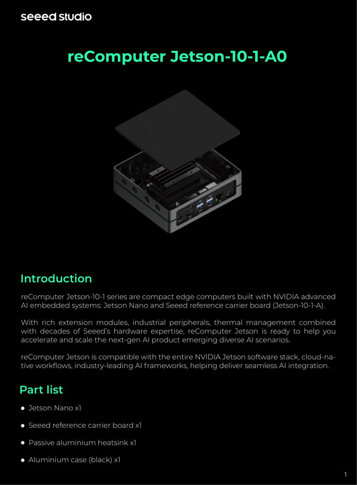 Product documentation page 1