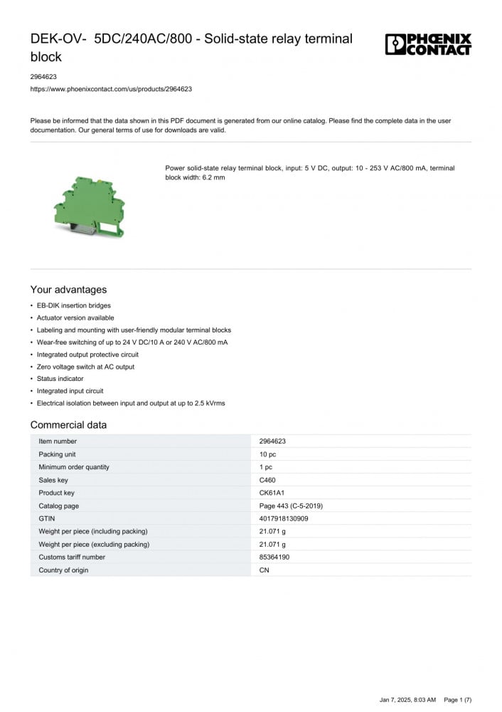 2964623 technical document page 1