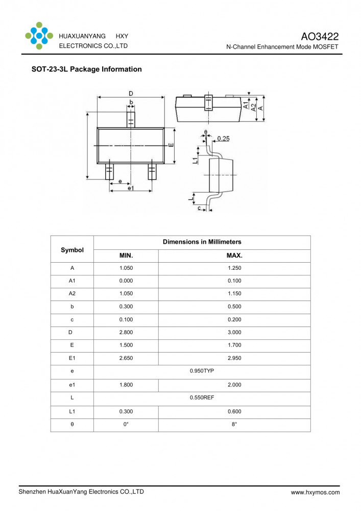AO3422-HXY datasheet page 5