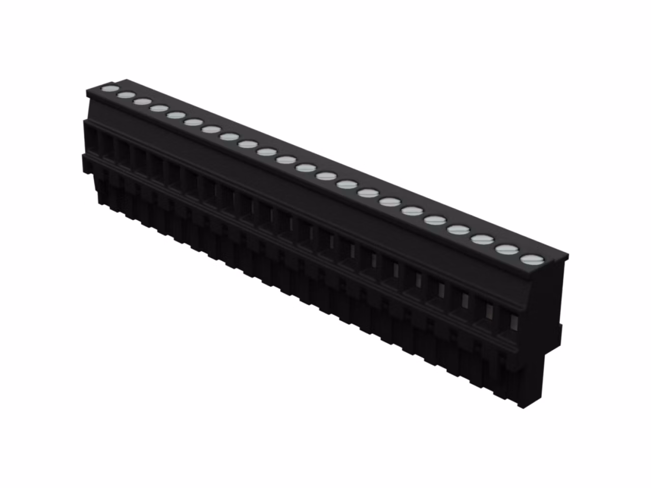 5.08mm Pitch Eurostyle Vertical Plug, with Reverse Imprinting, Front Wire Entry, Black, 22 Circuits for sale