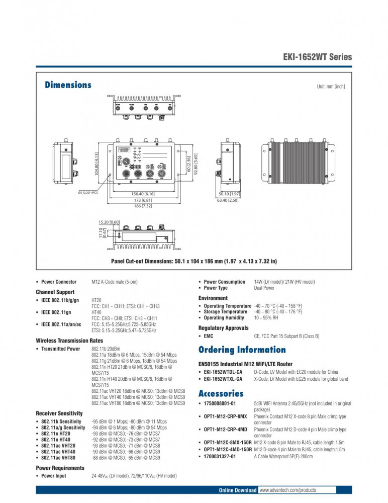 EKI-1652WT product documentation page 2