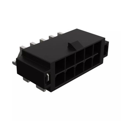 Mini-Fit Max Right Angle Header, Dual Row, Surface Mount, 10 Circuits, Matte Tin (Sn) Plating, Black, Glow-Wire Capable, Tape and Reel for sale
