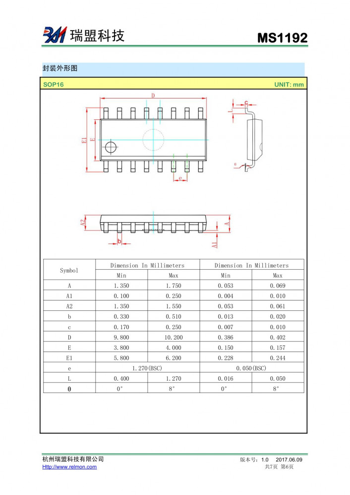 MS1192 datasheet page 6