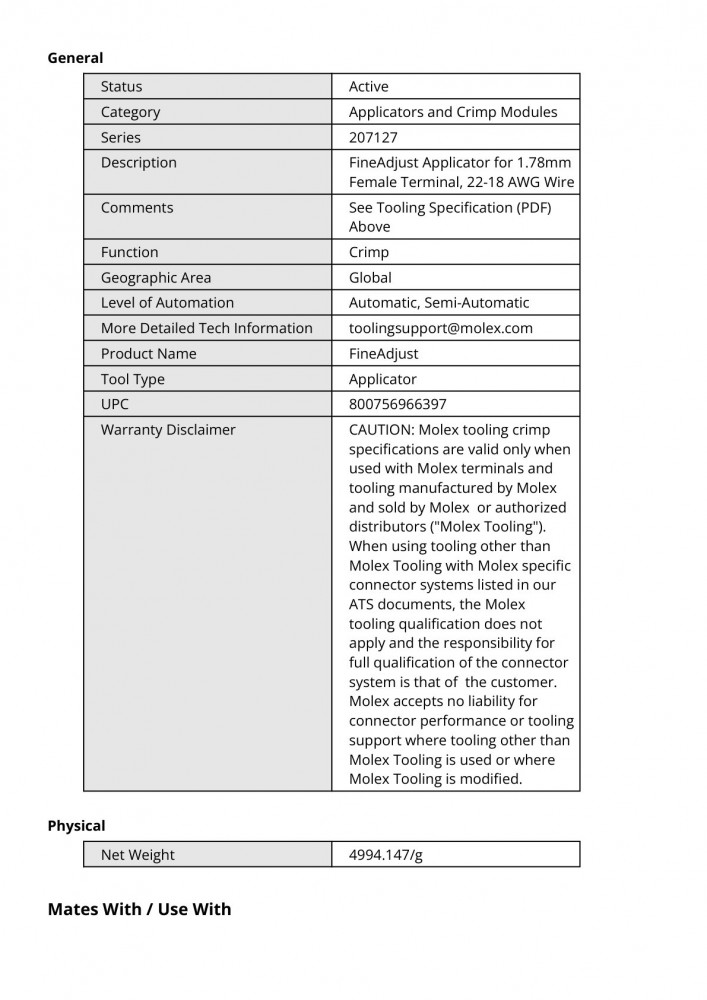 Product tooling document page 2
