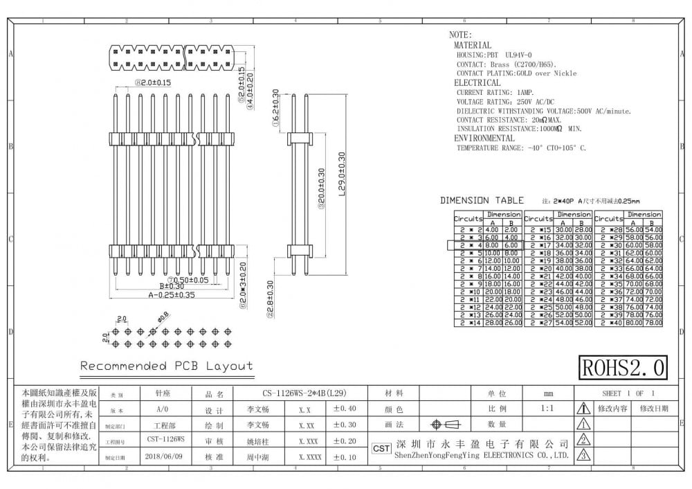CST CS-1126WS-2X4B(L29) technical drawing