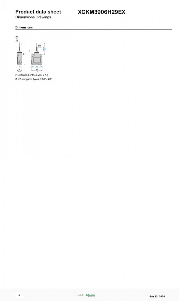 XCKM3906H29EX technical document page 4