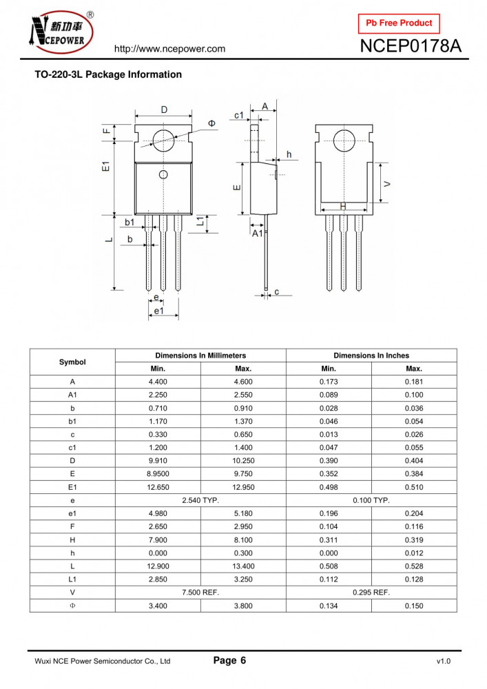 NCEP0178A datasheet page 6