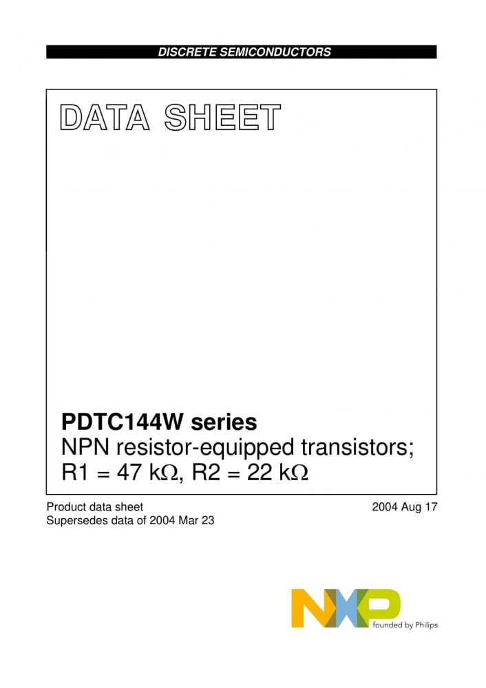 PDTC144W datasheet page 2