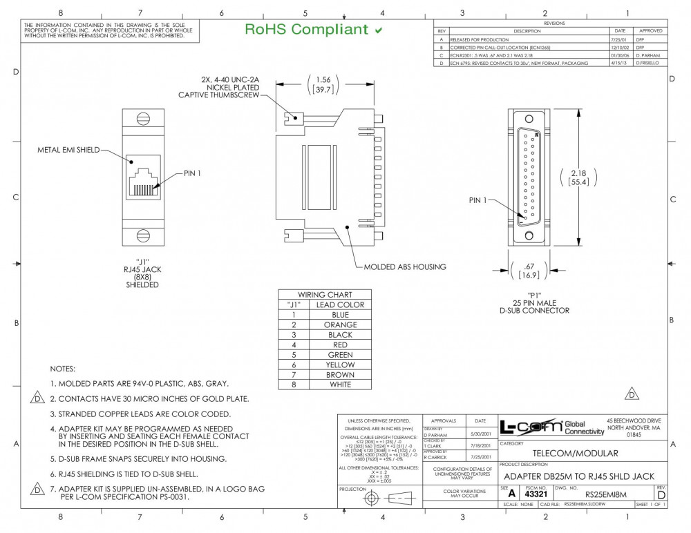 L-com RS25EMI8M technical document preview