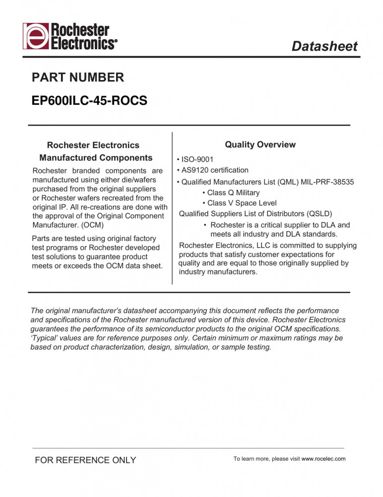 EP610DC-25 technical document page 1