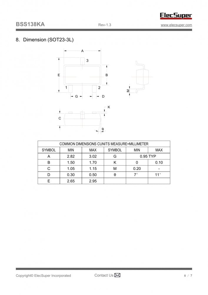 BSS138KA datasheet page 6