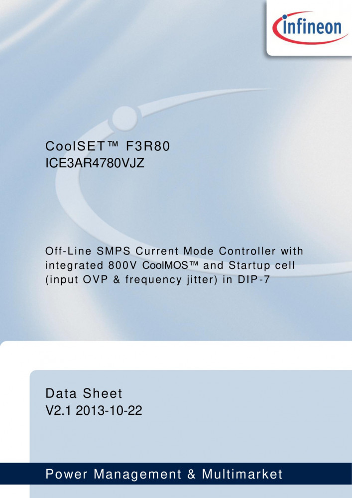 ICE3AR4780VJZ datasheet page 1