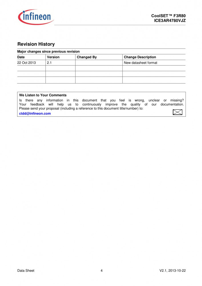 ICE3AR4780VJZ datasheet page 4