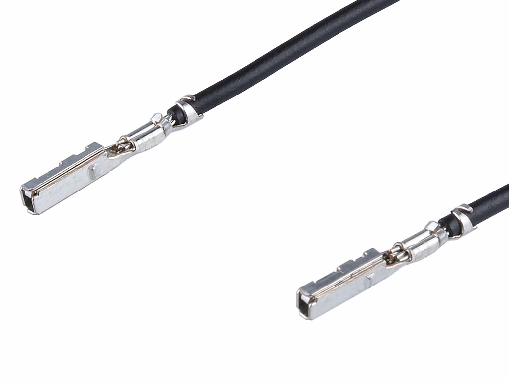 Pre-Crimped Lead Stac64 Female-to-Stac64 Female, Tin (Sn) Plating, 450.00mm Length, 0.75mm² Wire, Black for sale