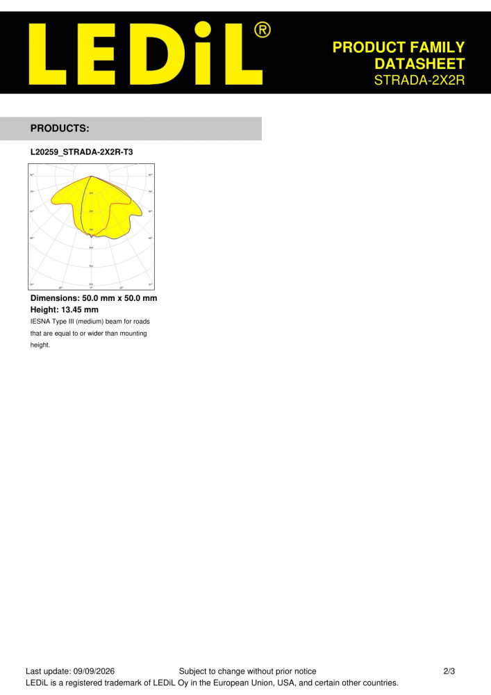 STRADA-2X2R-T3 technical document page 2
