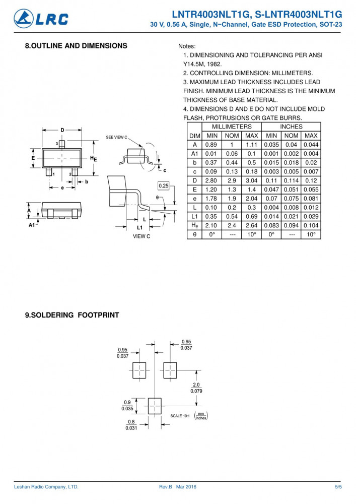 LNTR4003NLT1G datasheet page 5