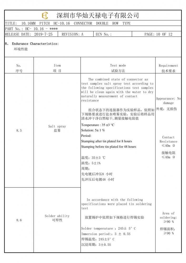 HC-10.16 approval specification page 10