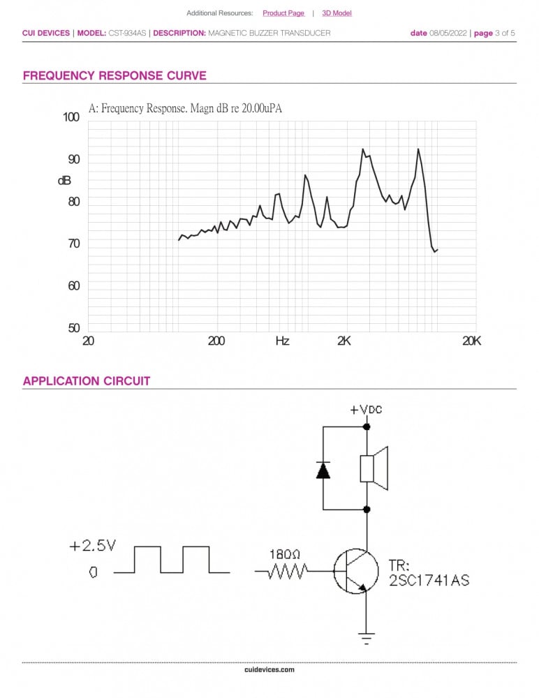 CST-934AS datasheet page 3