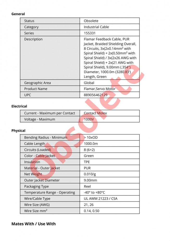 Technical document image 2 for MOLEX 1553319006