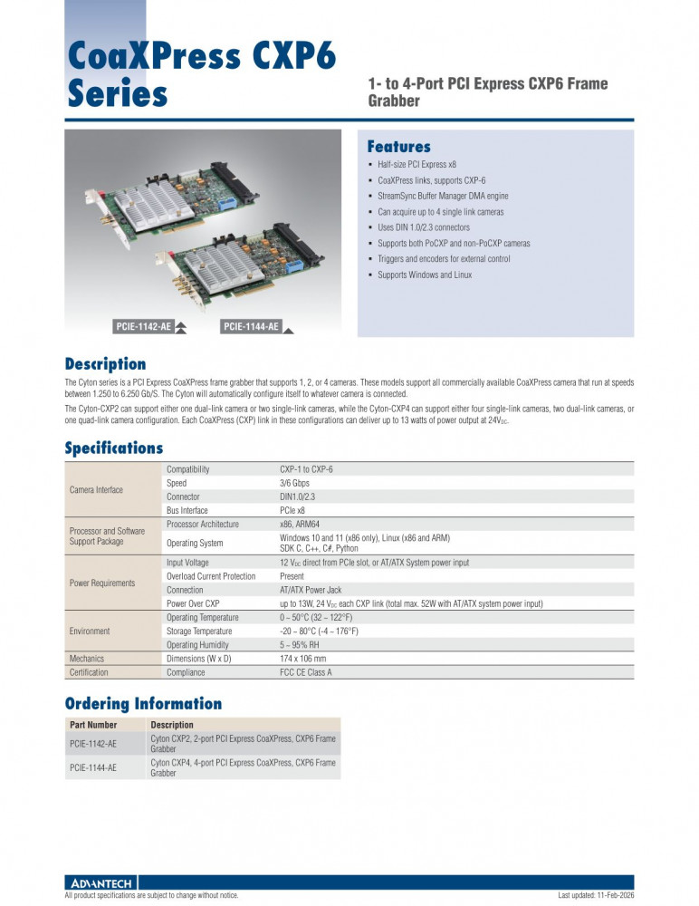 PCIE-1142-AE technical document preview