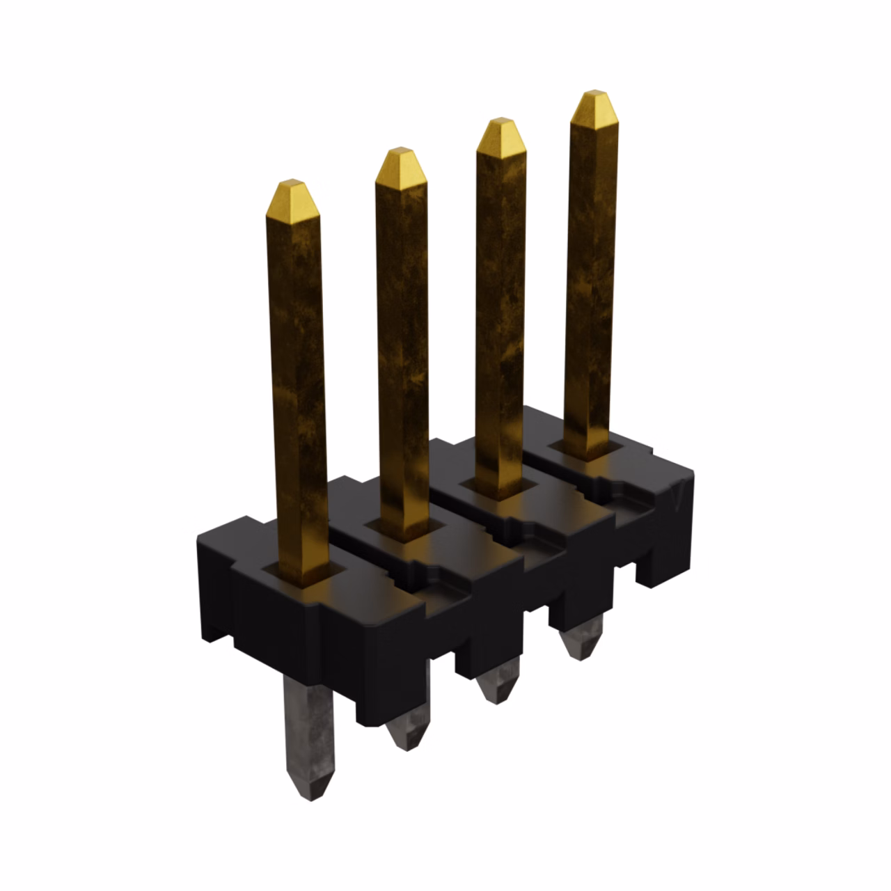 KK 396 Breakaway Header, Vertical, 4 Circuits, 0.76µm Gold (Au) Selective Plating for sale