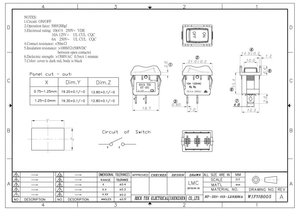 RT-S01-113-L2NBR1A technical document page