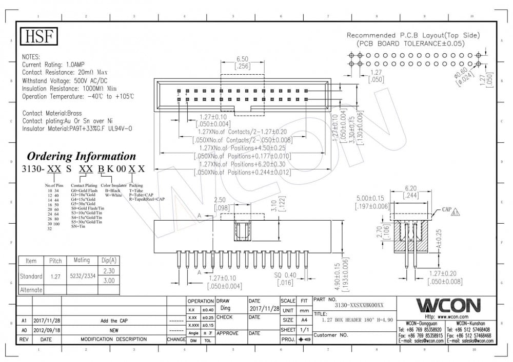Wcon 3130 series technical document preview