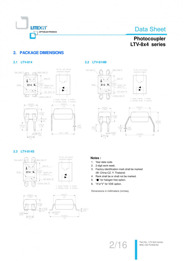 LITEON LTV-844M datasheet page 3