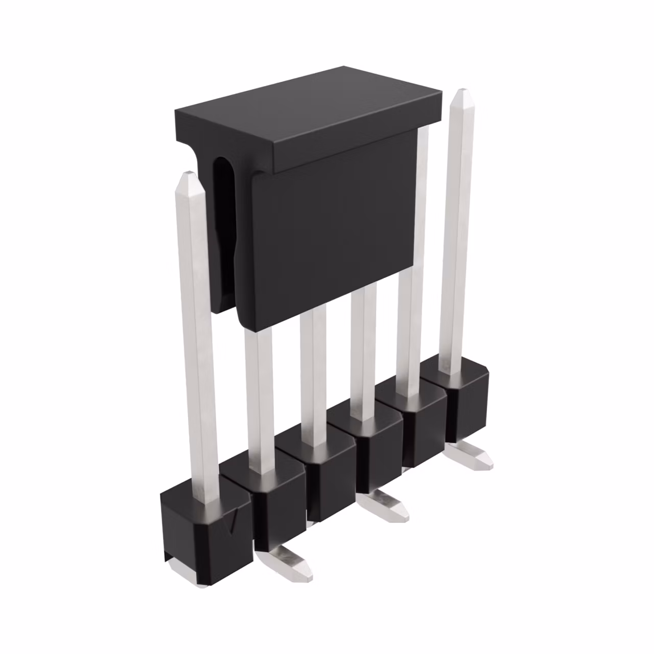 C-Grid Header, 2.54mm Pitch, Through Hole, Dual Row, Vertical, 8 Circuits, Circuits 2, 3, 4, 5, 6 and 8 Voided, 2.54µm Tin (Sn) Plating, Tray Packaging, Lead-Free