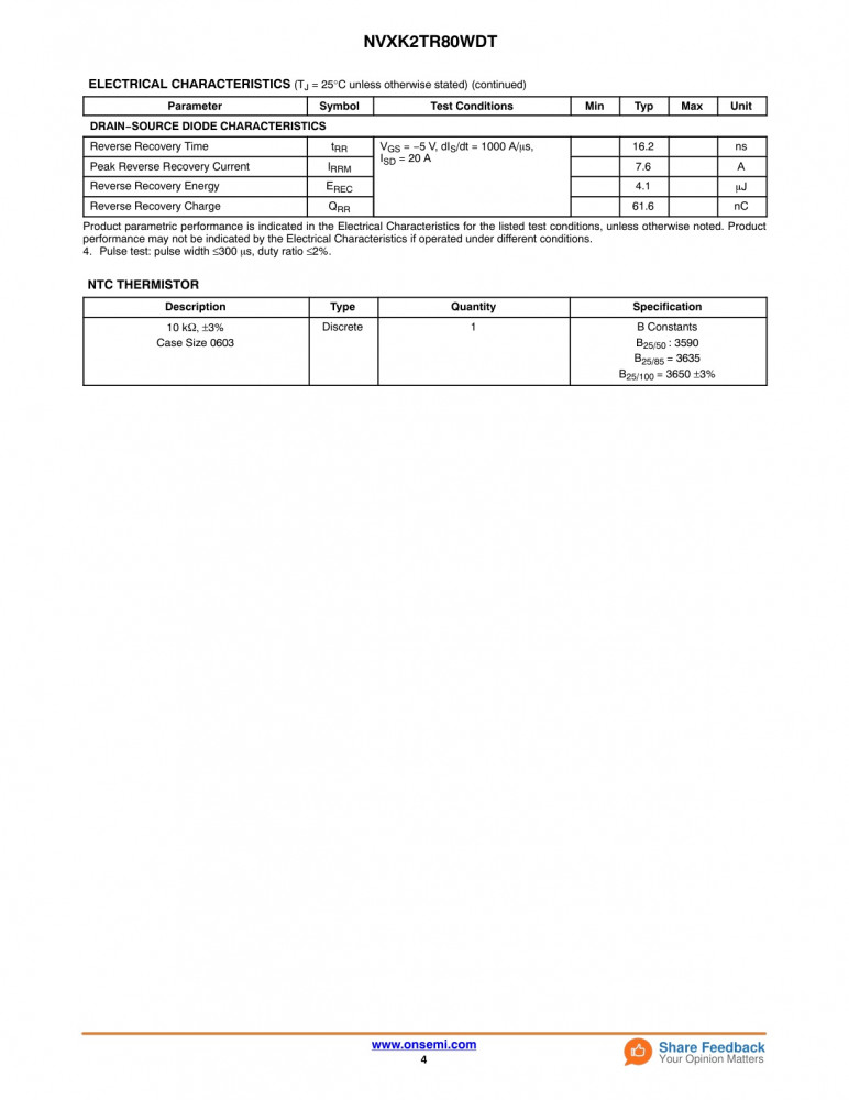 NVXK2TR80WDT datasheet page 4