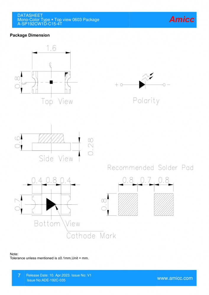 A-SP192CW1D-C15-4T datasheet page 7